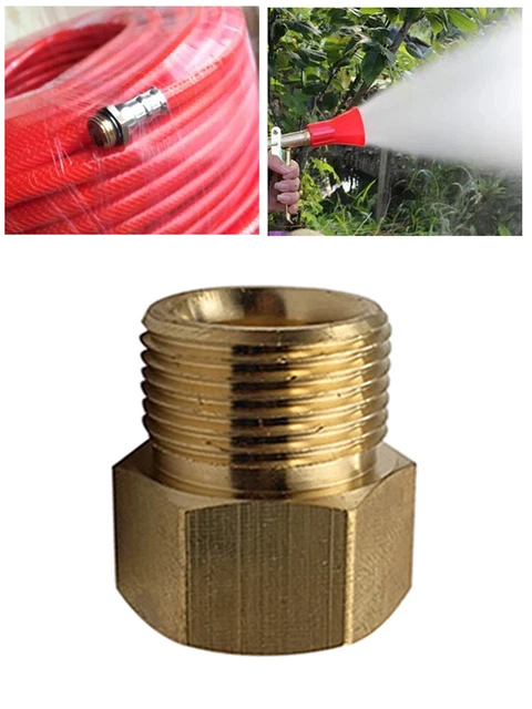 PIPE REDUCER BUSHING Adapter Brass Fitting M20X1.5 Male Metric to 1/2 ...