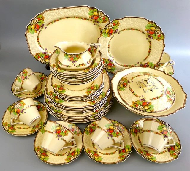 ART DECO MYOTT Dinner Service Set. 1930's vintage. Orchard pattern ...