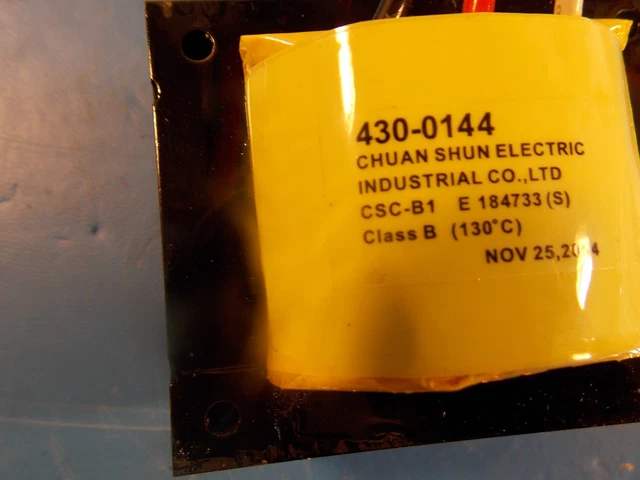 CHUAN SHUN ELEKTRISCHER Transformator 430-0144 Csc-B1 E184733 Klasse B ...