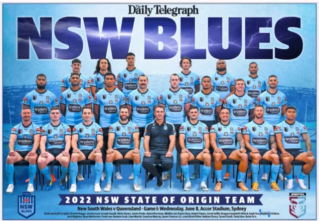 STATE OF ORIGIN NSW BLUES Team PHoto, NRL RUGBY,premiers book, qld ... STATE OF ORIGIN NSW BLUES Team PHoto, NRL RUGBY,premiers book, qld ...