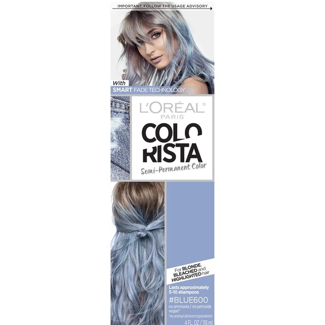 L'OREAL PARIS COLORISTA Semi-Permanent Hair Color for Light Bleached or ...