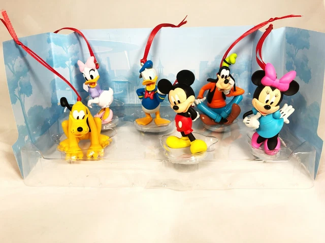 DISNEY MICKEY MOUSE Clubhouse 6pc Ornaments Figure Set Donald Minnie ...