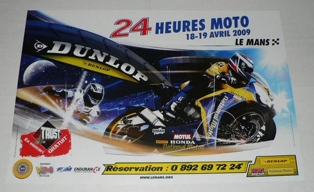 24 Heures Du Mans Moto 2009 Affiche Officielle Aco 2009 Course Motos