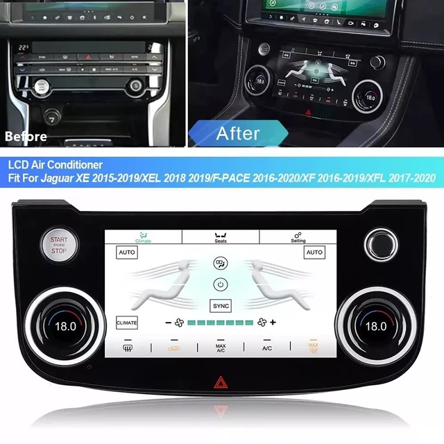 7& LCD AC Control Panel Touch Screen For Jaguar XE 15-19, F-Pace 16-20 ...