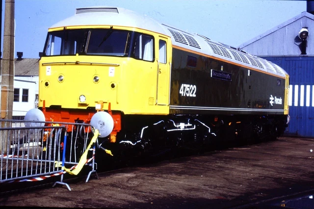 35MM ORIGINAL COLOUR Rail Slide BR Class 47 47522 at Doncaster Works 03 ...
