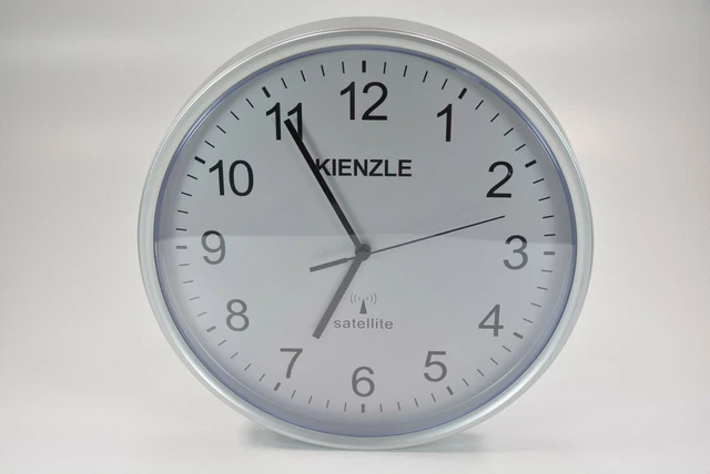 KIENZLE SATELLITE HW-8878 DCF HEADWAY QUARTZ silber Wanduhr Uhr; K51 ...
