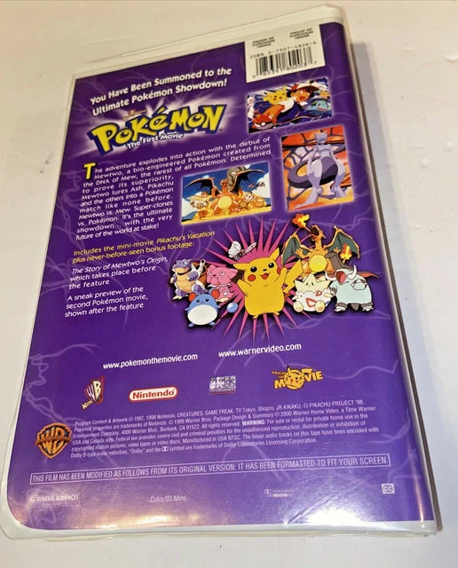 POKÉMON THE FIRST Movie Mewtwo vs Mew VHS Clamshell Pikachu Charizard ...
