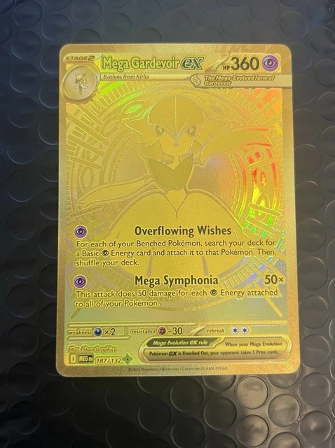 MEGA GARDEVOIR EX 2025 Pokemon Mega Evolutions 187/132 GOLD!! US SELLER ...