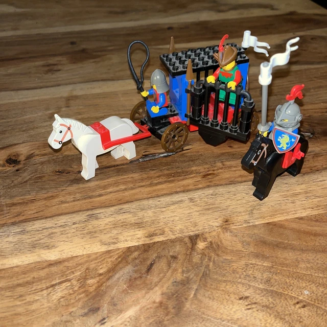 LEGO 6042 DUNGEON Hunters Ritter Castle Gefängnis Wagen Prisoner ...