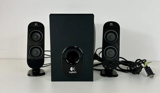 LOGITECH X-230 PC Speakers 2.1 Channel Multimedia System W/ Subwoofer ...