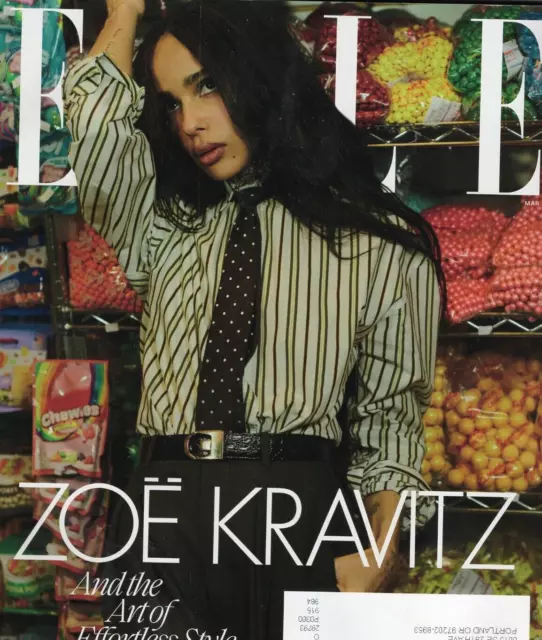 ELLE MAGAZINE MARCH 2025 Zoe Kravitz Art Of Effortless Style $14.50 ...