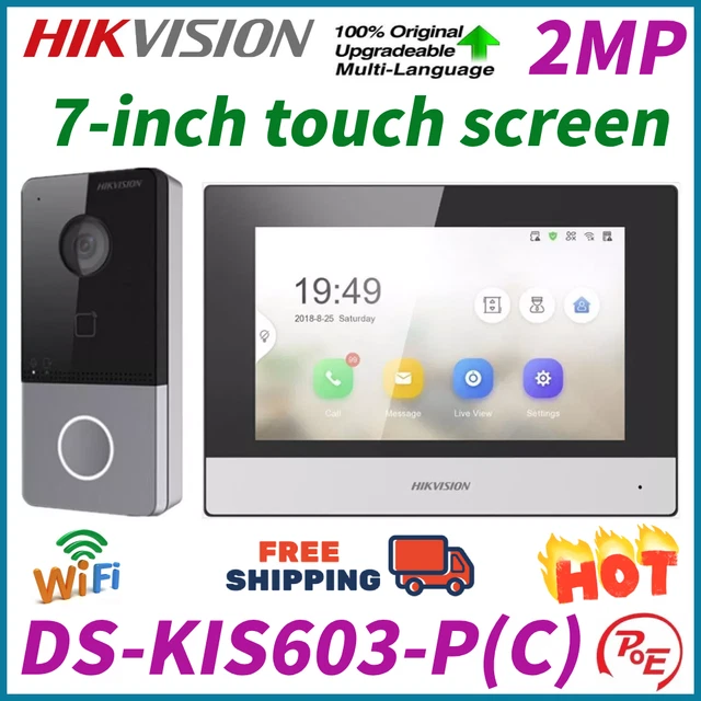 HIKVISION DS-KIS603-P(C) IP Video Intercom Kit WiFi POE Doorbell Door Station £190.00 - PicClick UK
