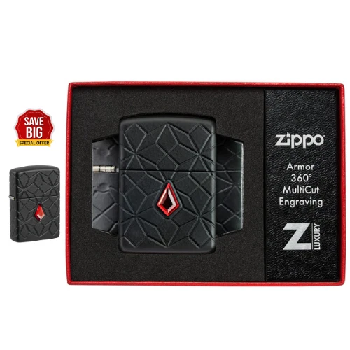 BRAND NEW 2025 ZIPPO Lighter Absolutely Awesome Armor® CRYSTAL MOTIF ...