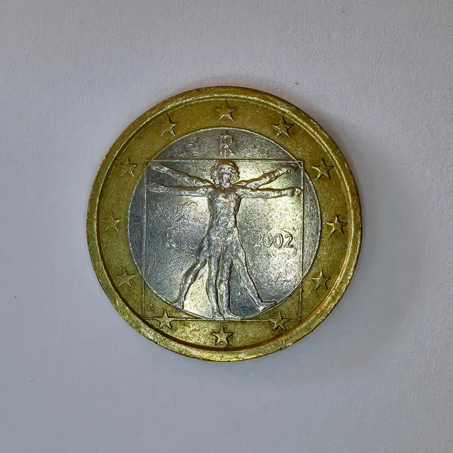 RARE ITALIA 2002 1 EURO COIN - 