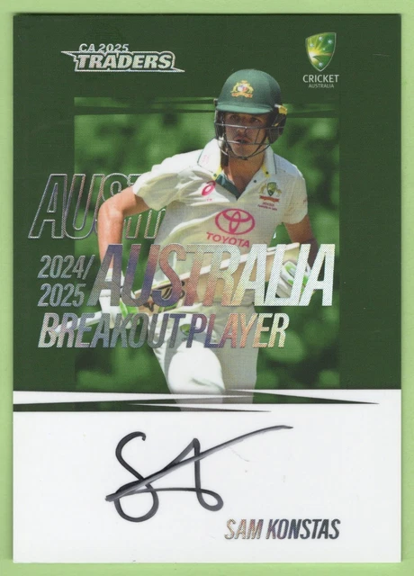 2025-26 CRICKET LTD [BREAKOUT PLAYER TEAM SIGNATURE CARD] BOT01 Sam ...