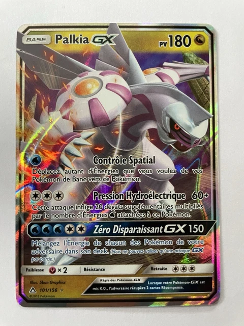 CARTE POKÉMON PALKIA GX 101/156 Soleil et Lune FR NEUF EUR 14,80 ...
