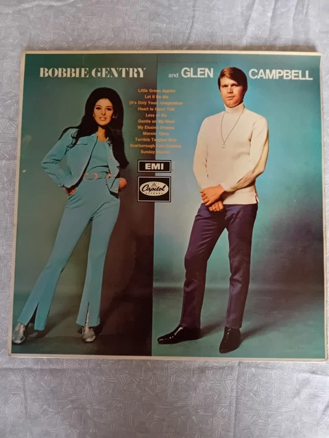 BOBBY GENTRY ET Glen Campbell - 1968 Capitol Records - Lime Green ...