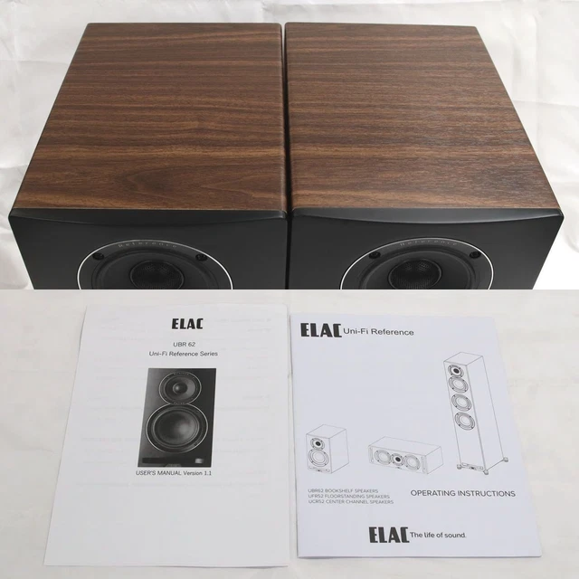 ELAC UBR62 UNI Fi Reference Series Bookshelf Model 3-Way Speakers ...