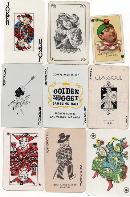 9 X RARE VINTAGE "Various" JOKER Play Card #50 £3.70 - PicClick UK