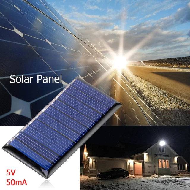 1PCS SOLAR CELL Module 5V 50mA Polycrystalline Silicone Solar Panel ...