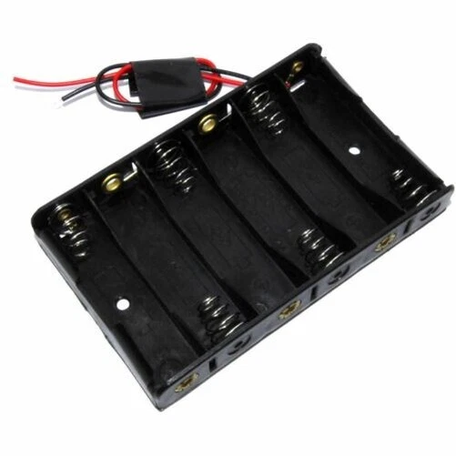 BATTERY CLIP AA AAA 18650 CR2032 9V Project Robot Black DC Wired Flux ...