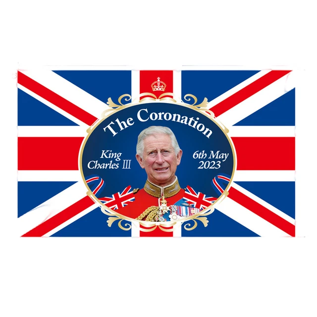 CORONATION KING CHARLES Coronation Flag Souvenir Union Jack God Save ...
