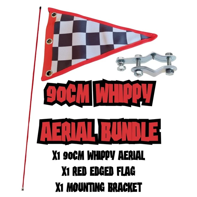 MOD SCOOTER 90CM Whippy Aerial Bundle Vespa Lambretta Royal Alloy FLAG ...