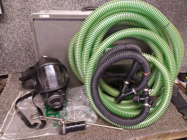 MSA AUER 3S Air Breathing Apparatus Mask BA set 9m Hose Gas Confined ...