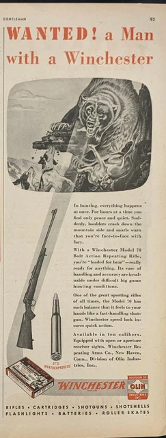 MAGAZINE AD* - 1946 - Winchester Rifle - Model 70 Shotgun EUR 7,31 ...