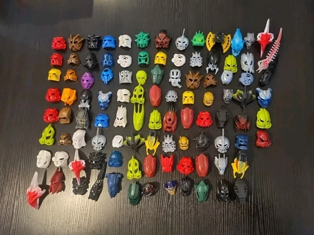 HUGE BULK LOT Of Lego Bionicle Kanohi Masks - 100+ Masks Toa Nuva Mata ...