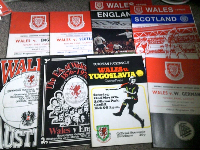 WALES FOOTBALL PROGRAMME Collection Homes Job Lot 1965 - 2018 X 29 £19. ...