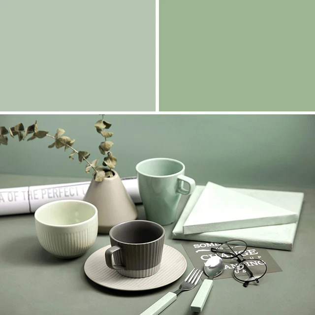 LIGHT GREEN MORANDI Photography Backdrops Paper Double Sided Thickened ...