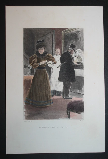 EAU-FORTE AQUARELLE POCHOIR La Femme à Paris Pierre Vidal Fred. Massé ...