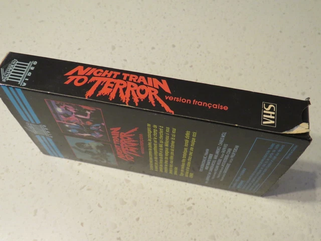 NIGHT TRAIN TO Terror VHS Good+ MEGA RARE FRENCH CND Release NTSC ...