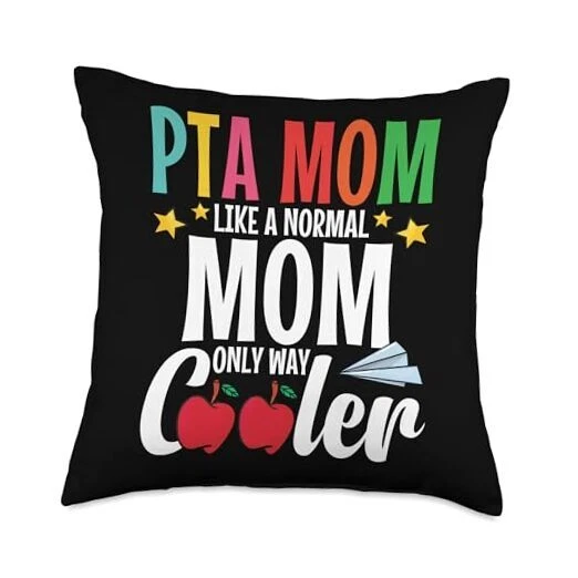 PTA MOM APPRECIATION Volunteer Parent Teacher Organization Throw Pillow ...