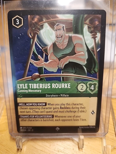 LYLE TIBERIUS ROURKE 78/204 Super Rare Disney Lorcana Into The Inklands ...