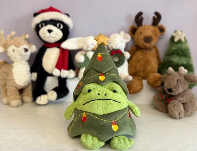 JELLYCAT CHRISTMAS TREE Ricky Rain Frog Brand New Without Tags, Genuine ...