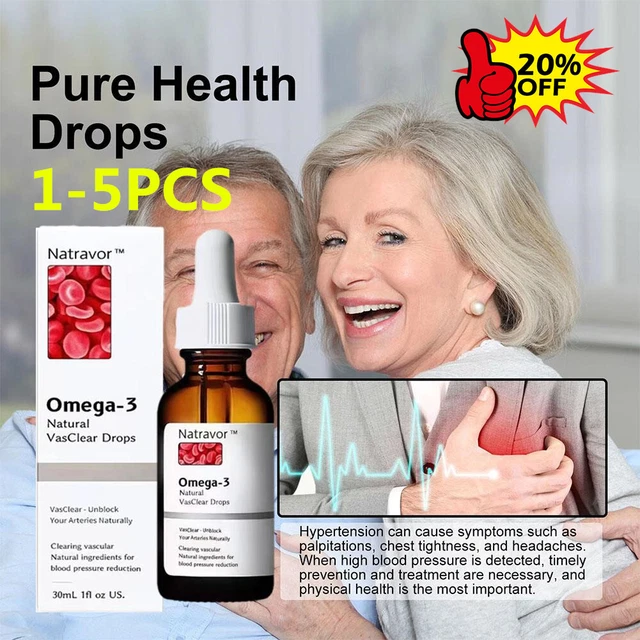 VEGAN 3 NATURAL Vasclear Drops,Fish Oil Alternative,DHA,EPA,Immune ...