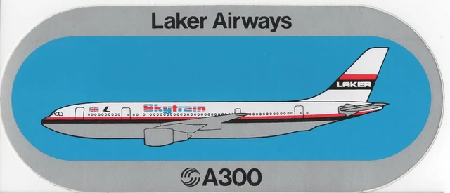 ~ LAKER AIRWAYS ~ Airbus A300 SKYTRAIN Sticker / Decal ~ VERY RARE ~ £4 ...