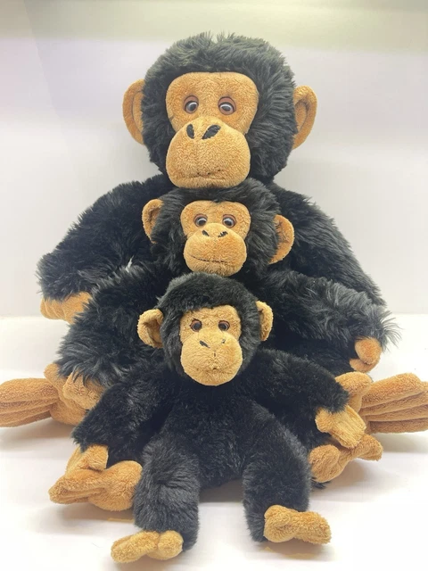KEEL TOYS MONKEY World Soft Plush Toy 17.5" Chimpanzee Chimp family ...