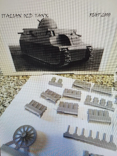 ITALIAN OLD TANK Fiat 2000 Resin Kit 1/35 Replica Criel Model £102.71 ...