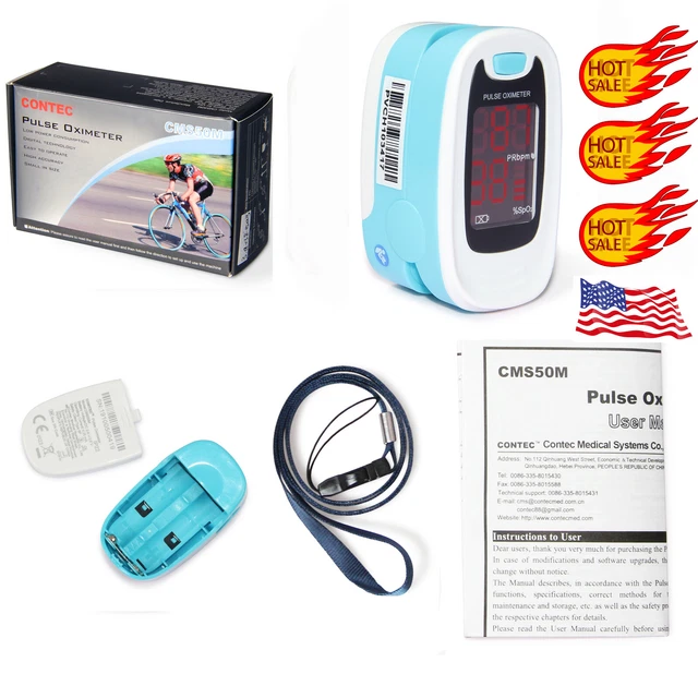 FINGER TIP PULSE Oximeter SpO2 Heart Rate monitor blood oxygen Meter ...