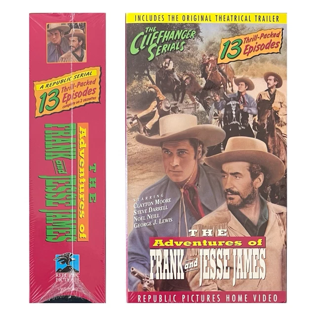 THE ADVENTURES OF Frank and Jesse James (VHS, 1948) 13-Episodes - NEW ...