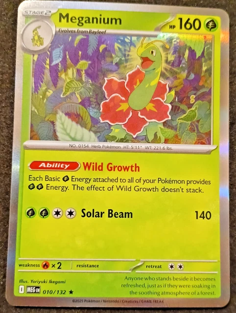 2025 PokÉmon Mega Evolution Meganium 010132 Holo Rare £074