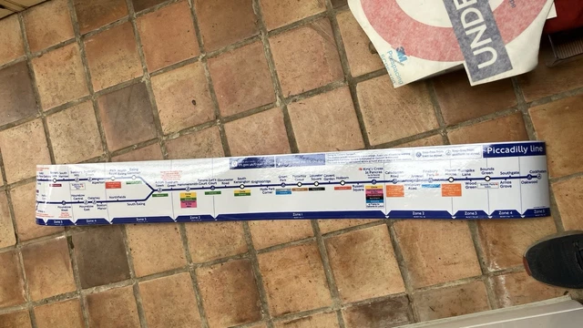 LONDON UNDERGROUND PICCADILLY Line Carriage Map £24.64 - PicClick UK