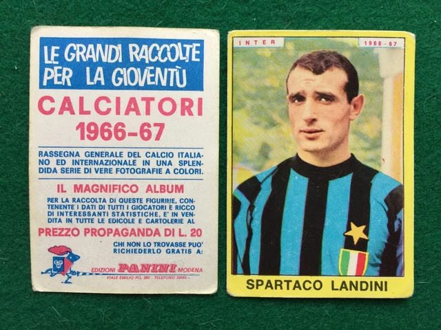 CALCIATORI 1966/67 66/1967 INTER Spartaco LANDINI Figurina Sticker ...