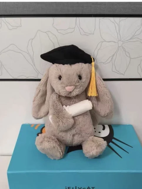 JELLYCAT BASHFUL BUNNY Graduation Outfit New w/ Tag Bag Authentic ...