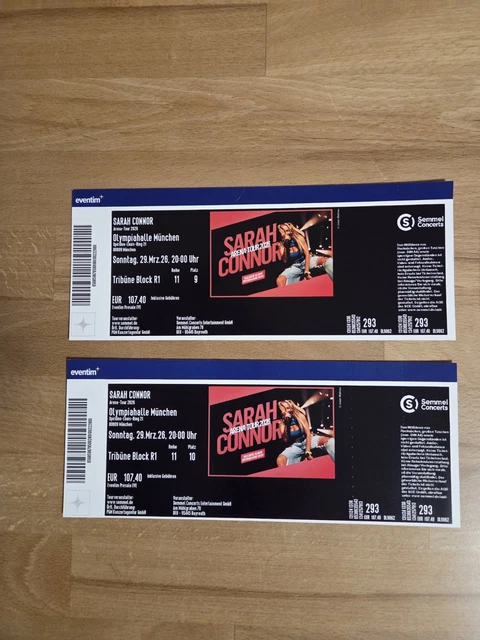 SARAH CONNOR ARENA Tour 2026 Olympiahalle München EUR 214,80 - PicClick DE