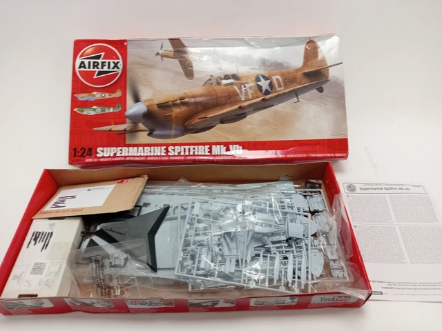 AIRFIX SUPERMARINE SPITFIRE Mk.Vb Model Kit 1:24 Scale Hornby Ages 8 ...