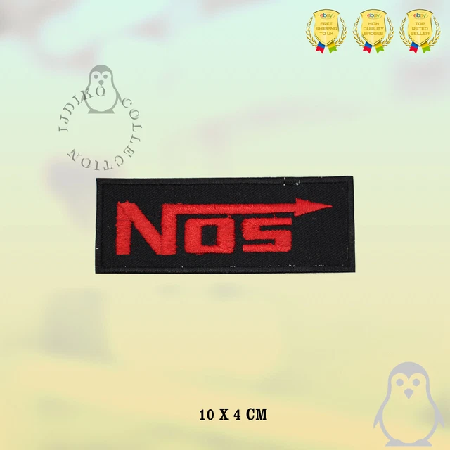 NOS CAR KIT Motor Car Brand Logo Patch Embroidered Iron On Sew On Patch ...